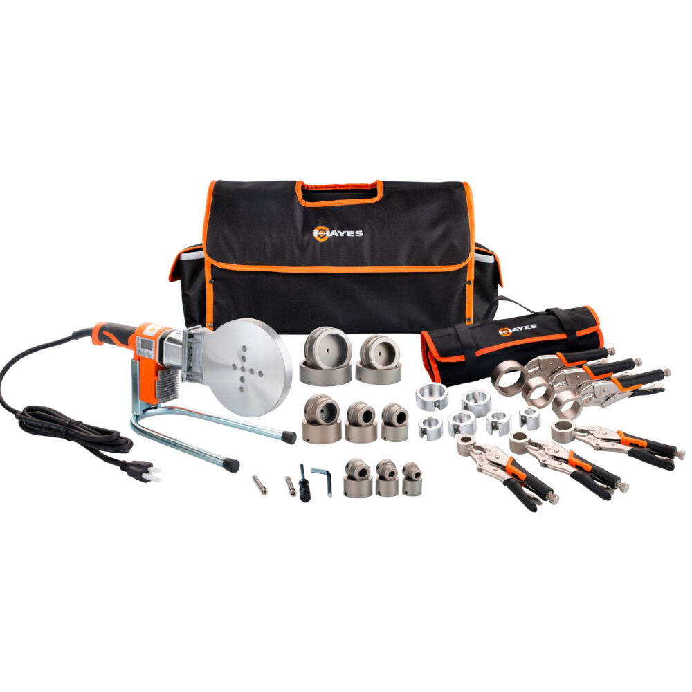 1/2 in. to 4 in. HDPE Plastic Pipe Socket Fusion Welder Complete Tool ...